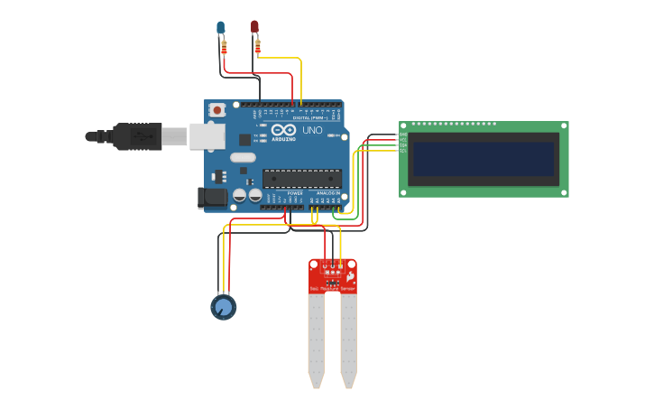 Circuit design smart farming - Tinkercad