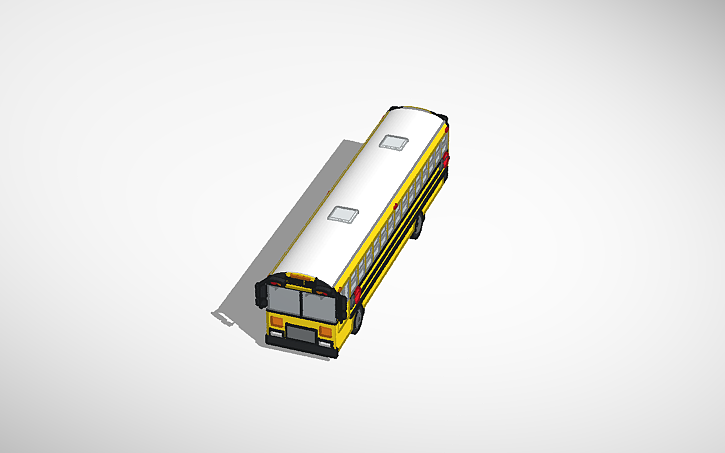 3D design School Bus (Flat nose) - Tinkercad