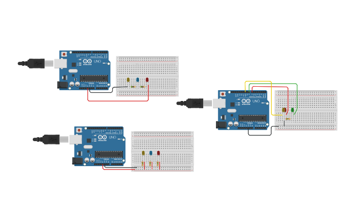 Circuit design Circuito em série e em paralelo com Arduino - Tinkercad