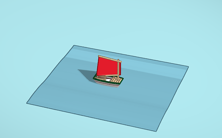 3D design Nutshell pram sail boat - Tinkercad