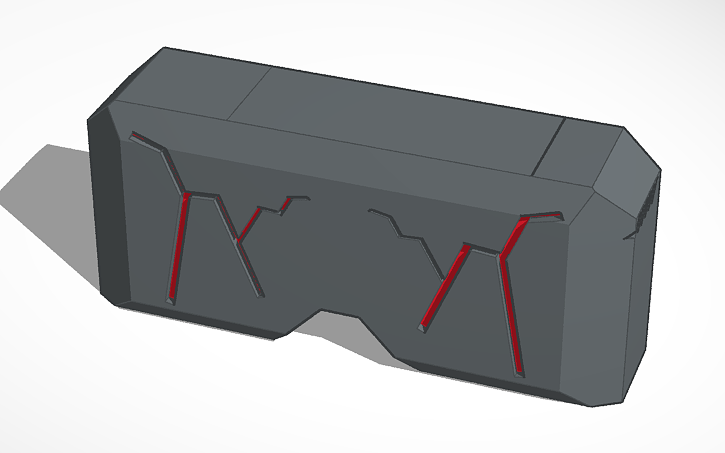 3D design vr glasses prop for vrchat - Tinkercad
