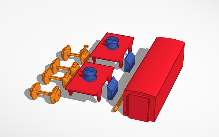3D design Hafner 8-wheel Bogie coach kit (mail) - Tinkercad
