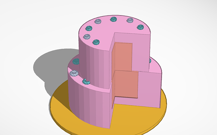 3D design Cake 🎂 - Tinkercad