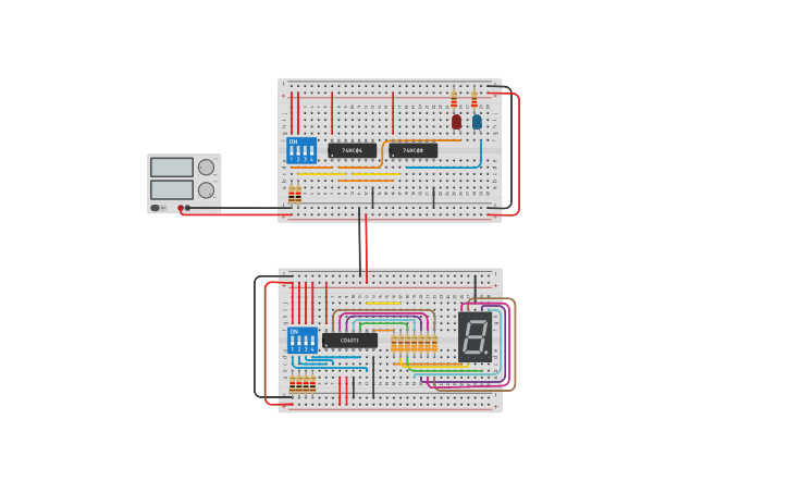 Circuit design LAB 02 - ELECTRONICA DIGITAL - Tinkercad