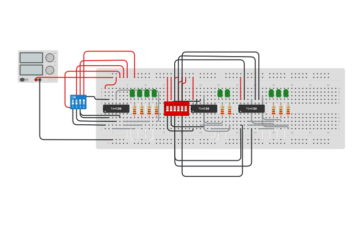 Circuit design Decoder Encoder - Tinkercad