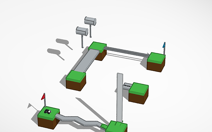 3D design Car Parkour ( SimLab ) - Tinkercad