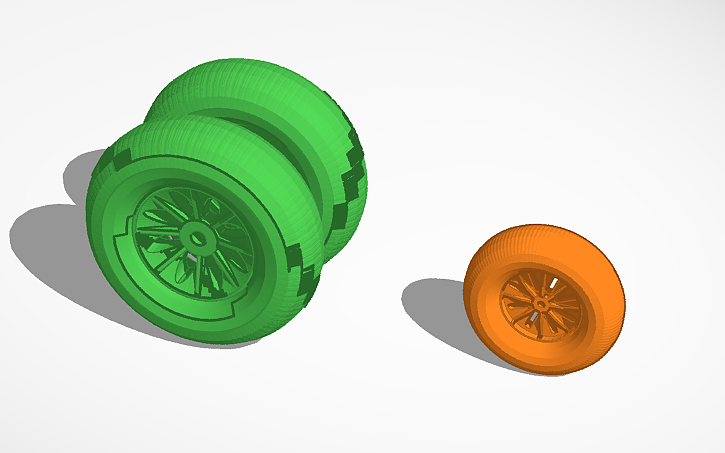 3D design RC Plane wheels - Tinkercad
