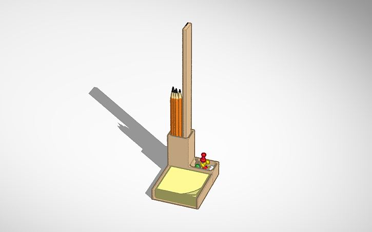 3D design desk organizer - Tinkercad