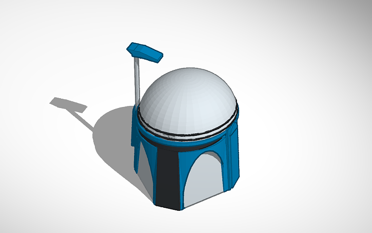 3D design Jango Fett helmet - Tinkercad