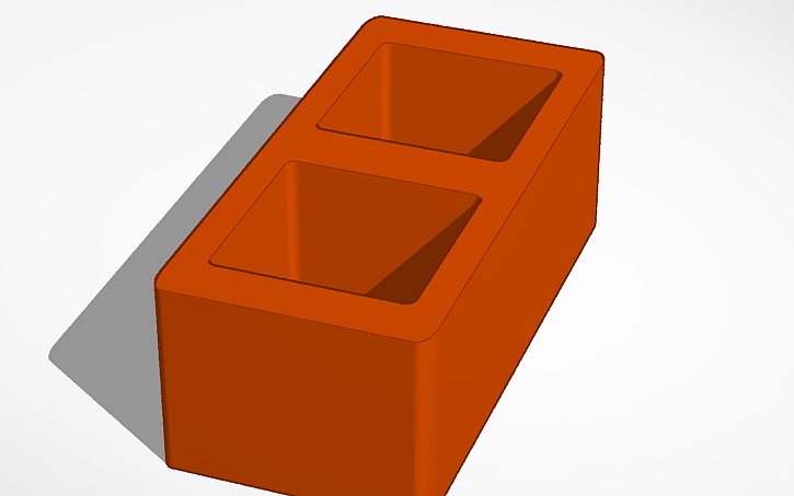3D design Cinder block - Tinkercad