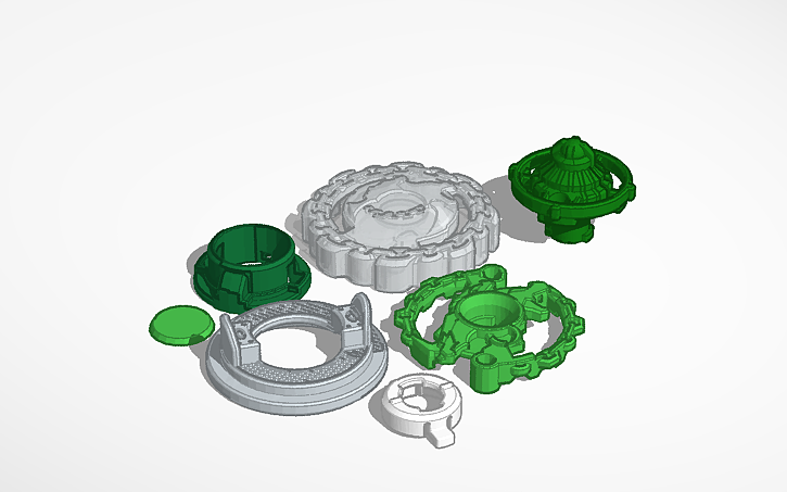 3D design B-04 Kerbeus Central Defense - Beyblade Burst Model - Tinkercad