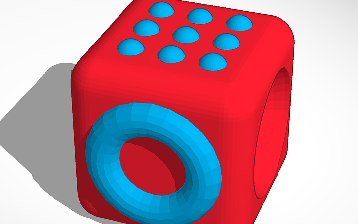 3D design Fidget Cube - Tinkercad