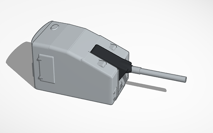 3D design Fletcher Class standard Turret - Tinkercad