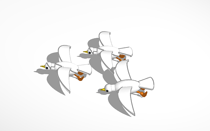 3D design FLYING BIRDS - Tinkercad