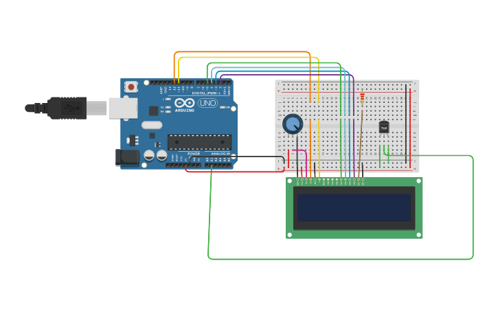 Circuit Design Digital Thermometer With Lcd Display Using Arduino