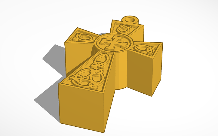 3D design Celtic Cross - Tinkercad