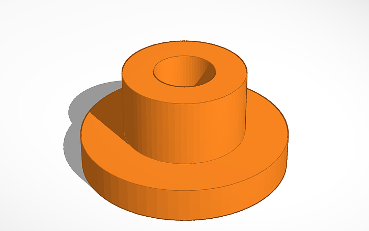 3D design Crocs Jibbitz Base - For Screw (Easy 3D Printing) - Tinkercad