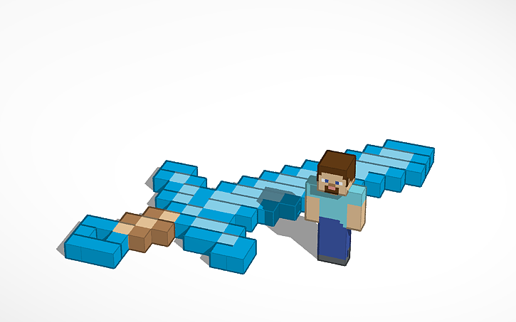 3D design Steve and Sword - Tinkercad