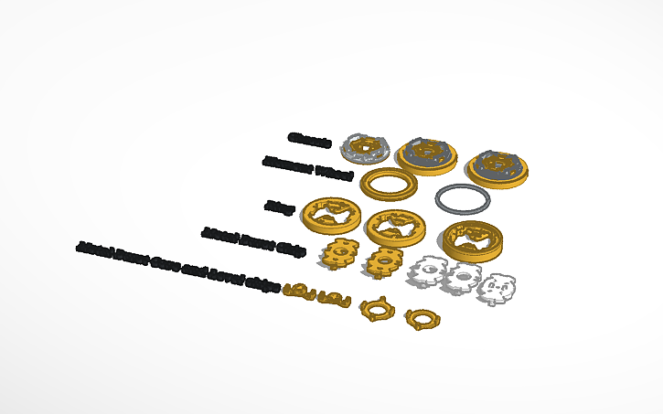 3D design Beyblade Metal Burst Template - Tinkercad