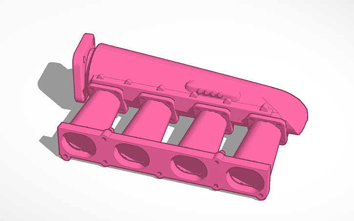 3D design intake manifold 4 cylynder - Tinkercad