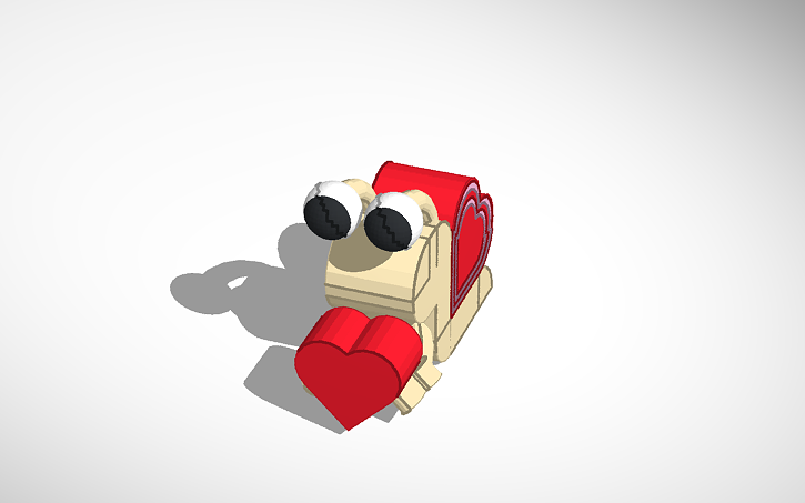 3D design Valentines Day Snail - Tinkercad