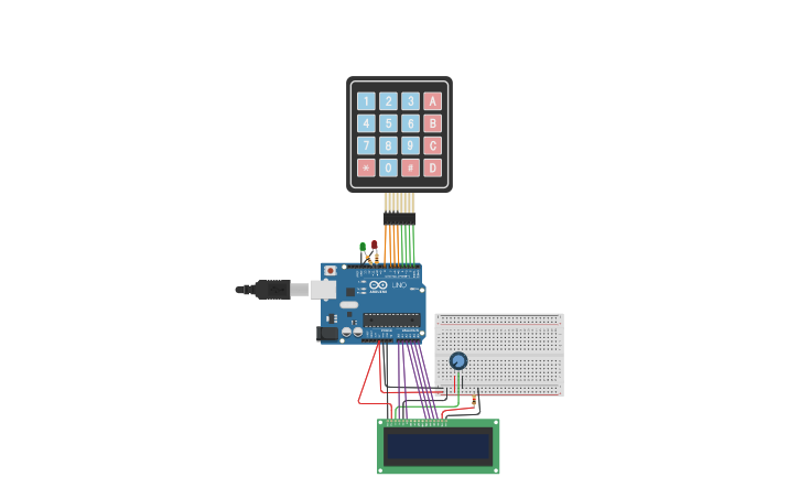 Circuit design ARDUINO SECURITY PANEL SYSTEM USING LCD AND KEYPAD ...