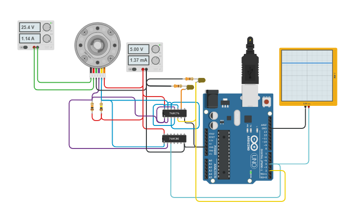 Circuit design Lab 8 Template: Motor Control Part 1 - Tinkercad