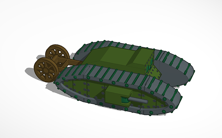 3D design Mark 1 Tank - Tinkercad