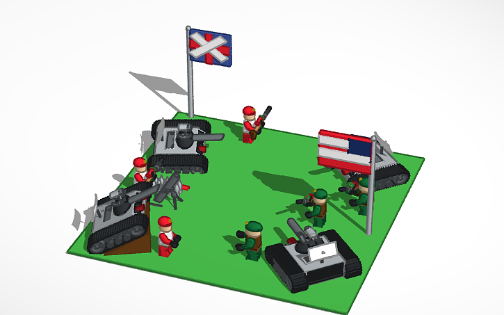 3D design battle feild - Tinkercad