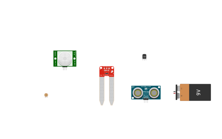 Circuit design Copy of Sensors Challenge - Tinkercad