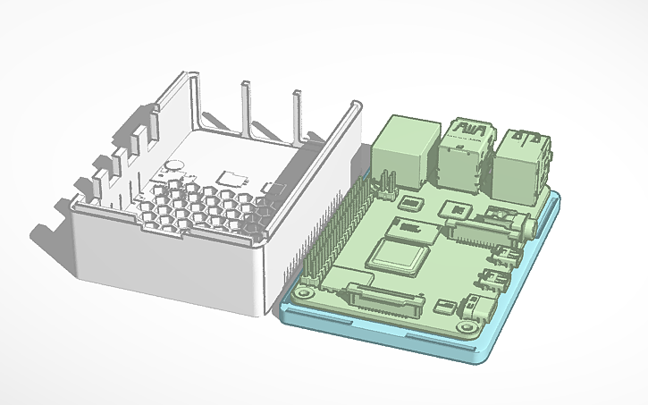 3D design Raspberry Pi 4 Model B Case - Tinkercad