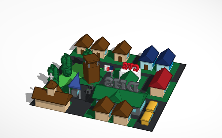 3D design Suburbs - Tinkercad