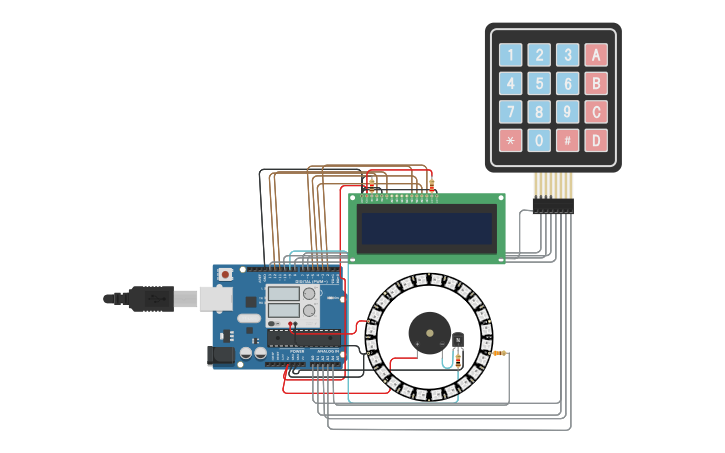 Circuit design smart speaker - Tinkercad
