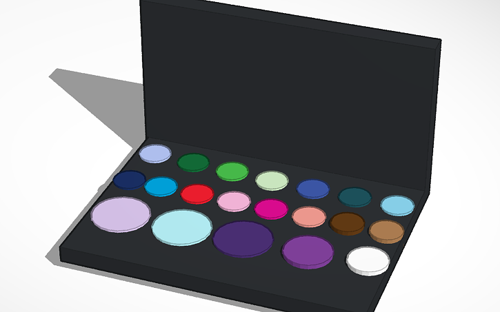 3D design Makeup Palette - Tinkercad