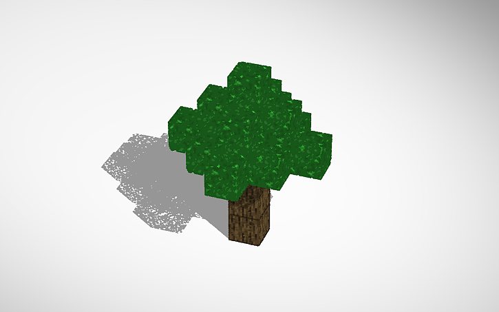 3D design Minecraft tree - Tinkercad