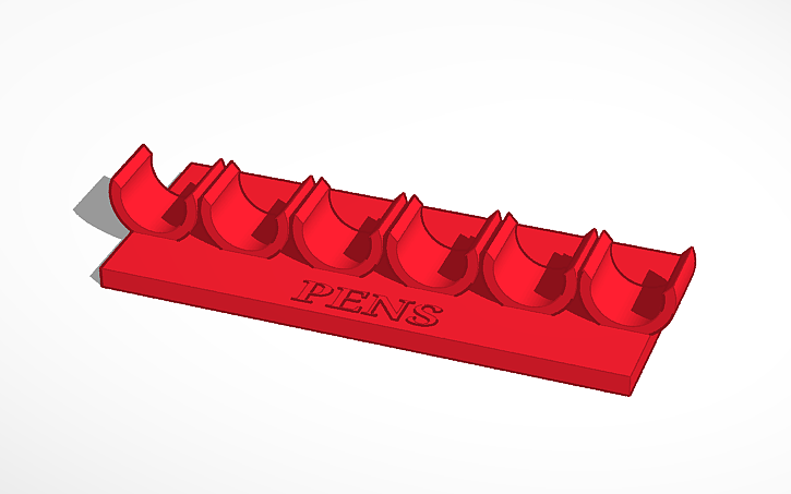 3D design Pen holder - Tinkercad