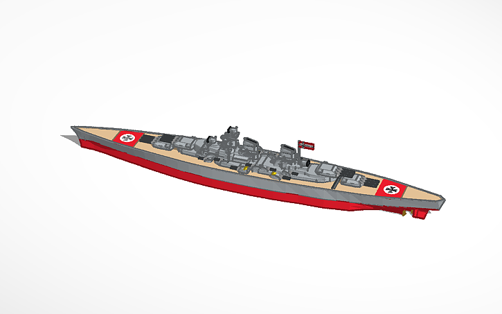 3D design Battleship KMS Großer Kurfürst - Tinkercad
