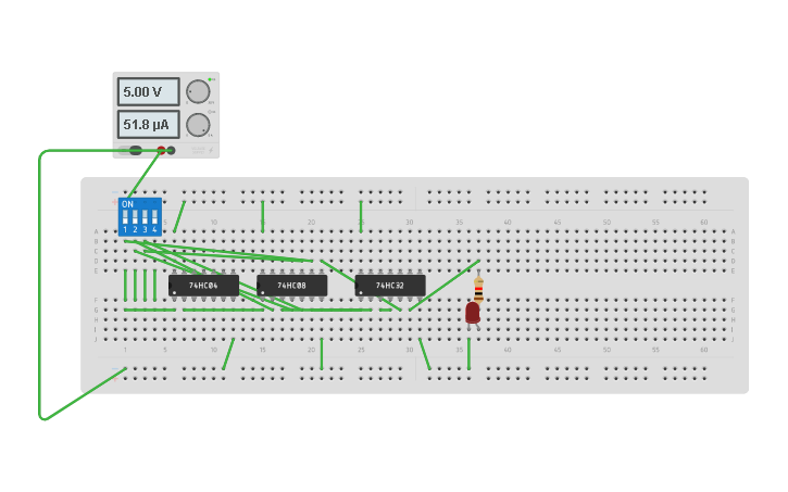 Circuit design Mapa Karnaugh - Tinkercad