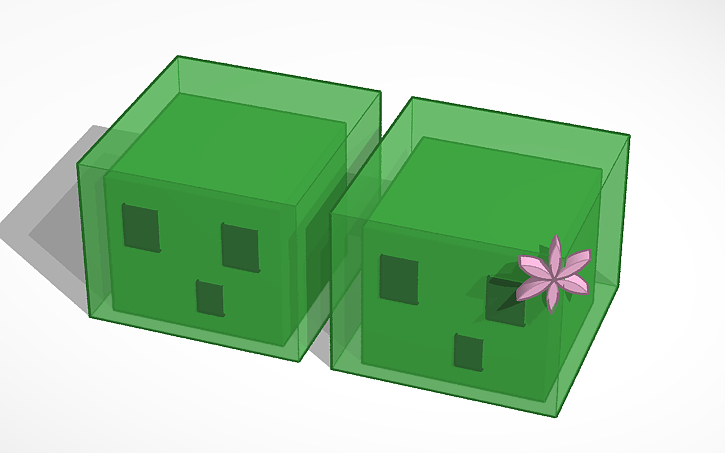 3D design Slime minecraft - Tinkercad