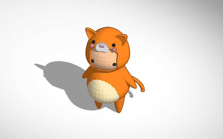 3D design Cat Chibi - Tinkercad