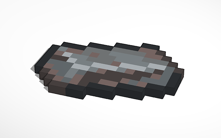3D design Minecraft Netherite Ingot - Tinkercad