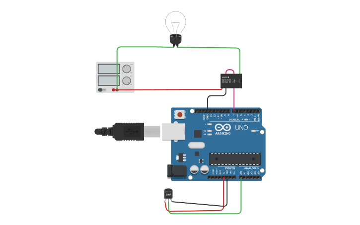 Circuit design Working with Relay Module - GUIDAYAWAN - Tinkercad