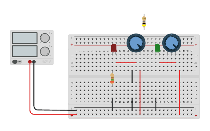 Circuit design Potentiometer/Variable Resistor - Tinkercad