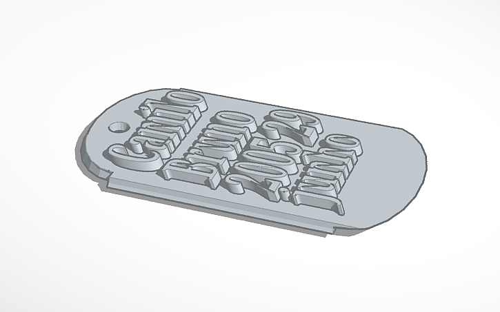 3D design Copy of pingente militar - Tinkercad