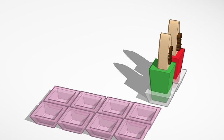3D design ice & ice cream stick - Tinkercad