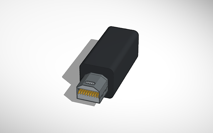 3D design Thunderbolt 2 bus (wire) - Tinkercad