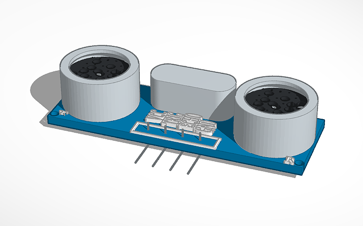3D design ultrasonic sensor - Tinkercad