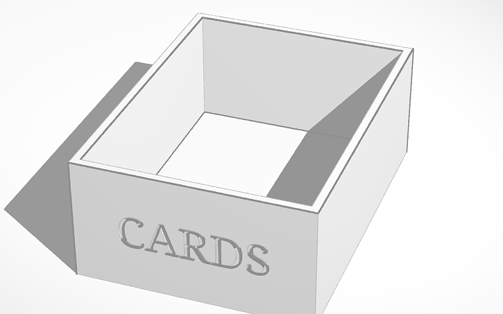 3D design Playing Card Box - Tinkercad