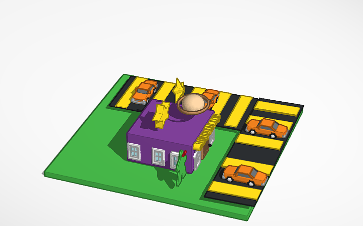 3D design Galaxy Pit Stop Restaurant - Tinkercad