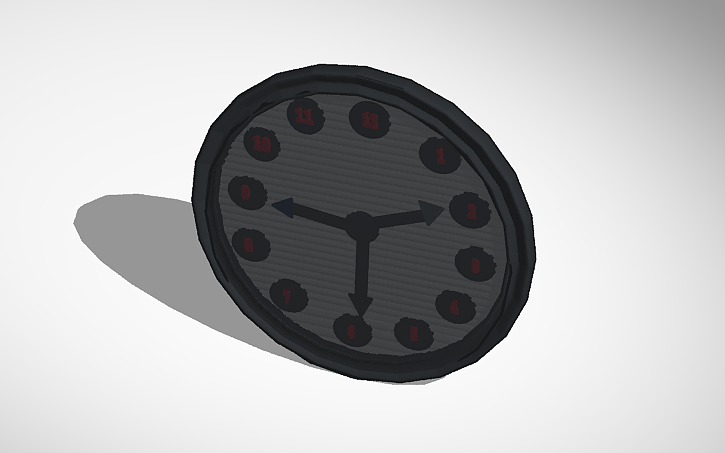 3D design Clock - Tinkercad